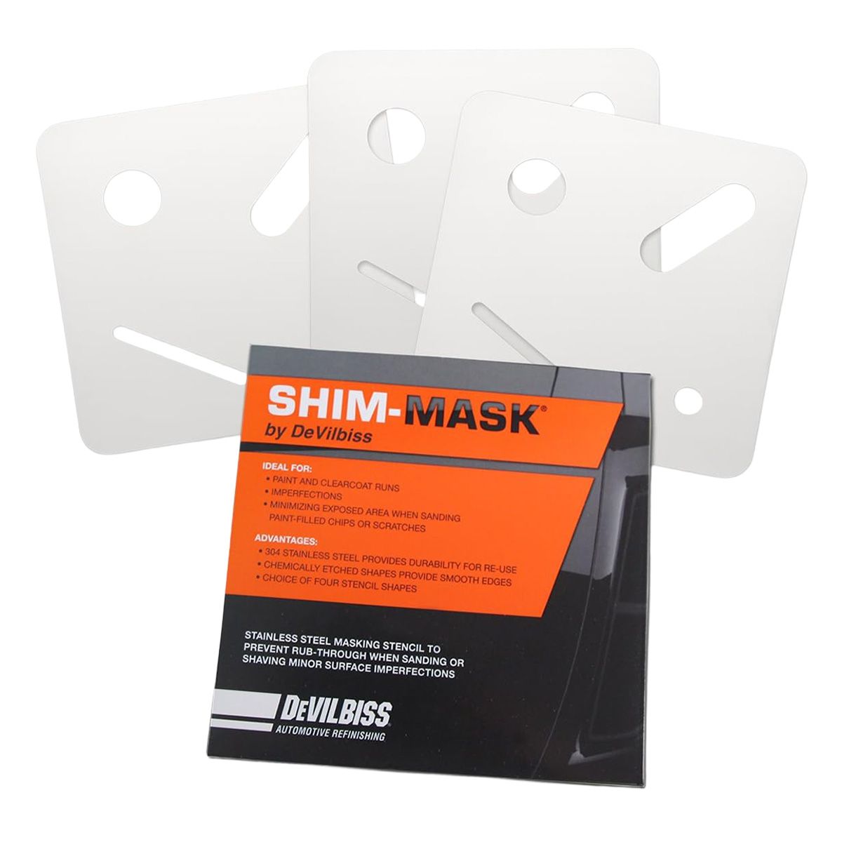 Tipro - Devilbiss Shim Mask rostfri stencil 3-pack